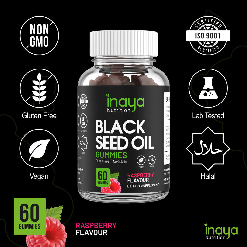 Black Seed Oil Gummies (Raspberry) | Inaya Nutrition